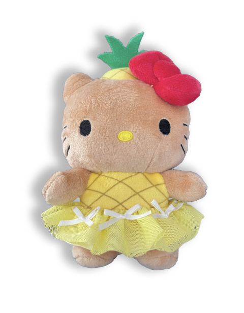 HELLO KITTY - 6″ PLUSH WITH PINEAPPLE HAT - Dole Plantation